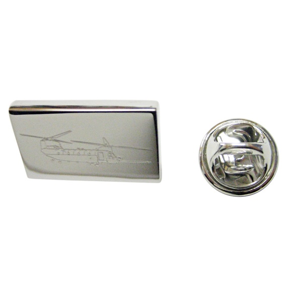 Kiola Designs | Accessories | Silver Toned Etched Chinook Helicopter ...